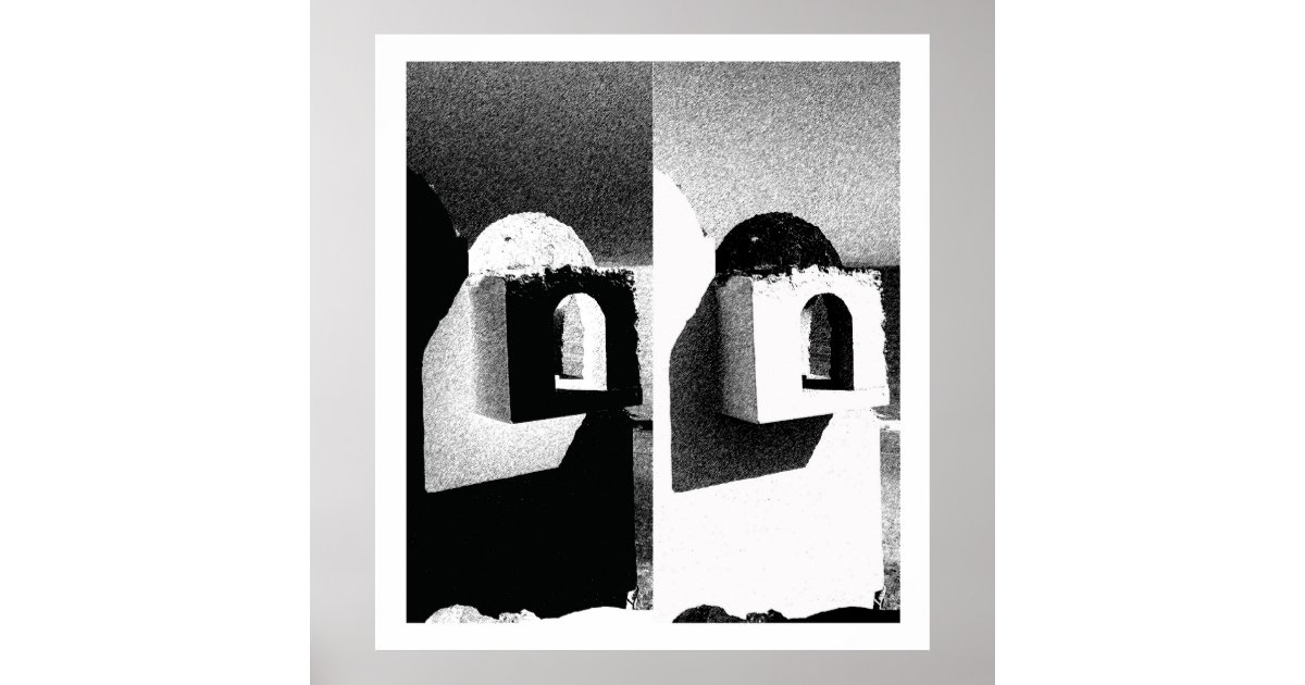 Binary Black And White, Fuerteventura Poster | Zazzle