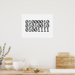 BINARY BRO POSTER | Zazzle