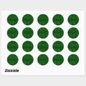Binary Classic Round Sticker | Zazzle