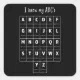 Binary Code ABC Alphabet Programming Square Sticker | Zazzle