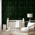 Binary Code Black and Green Wallpaper | Zazzle