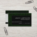 Binary Code Computer Green Business Card | Zazzle