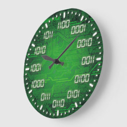 Binary Code Decorative Wall Clock | Zazzle