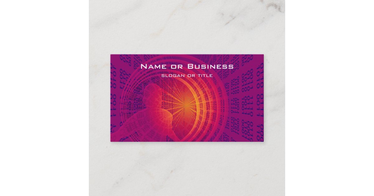 Binary Code Hi-Tech Abstract Design Business Card | Zazzle Binary Code Hi-Tech Abstract Design Business Card | Zazzle