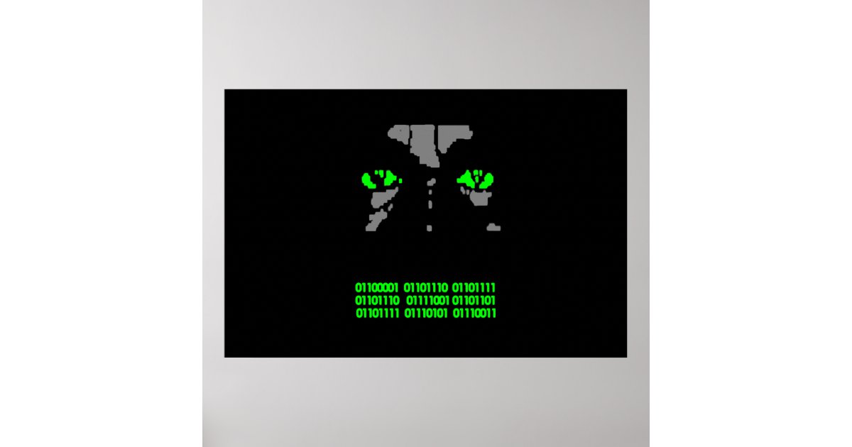 Binary Code Poster Zazzle