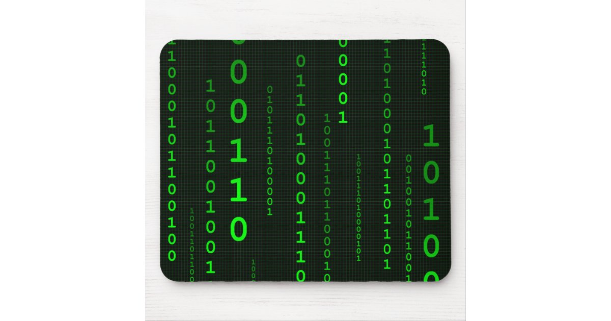 Binary Code square mousepad | Zazzle