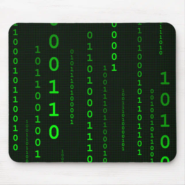 Binary Code square mousepad | Zazzle