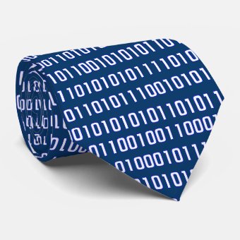 Binary digits of computer pattern tie | Zazzle
