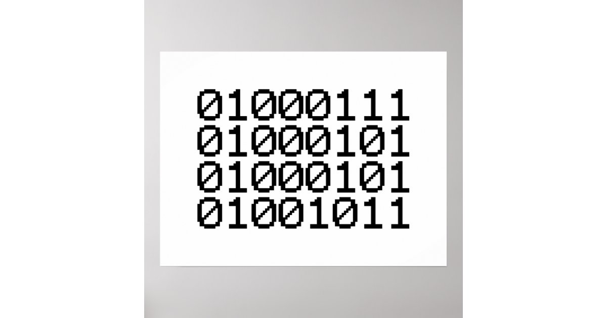 BINARY GEEK POSTER | Zazzle