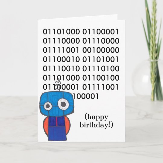 Binary Happy Birthday Card | Zazzle.com