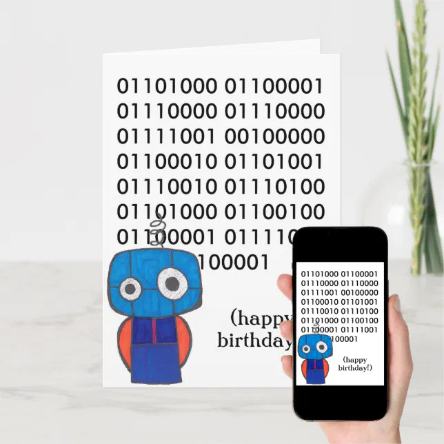Binary Happy Birthday Card | Zazzle