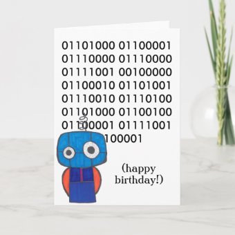 Binary Happy Birthday Card | Zazzle