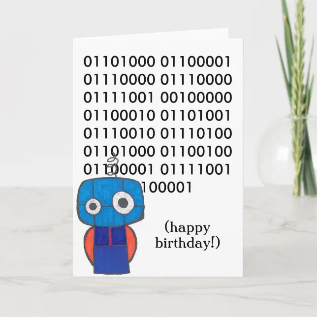Binary Happy Birthday Card | Zazzle