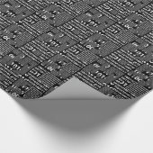 Binary in Black & White Wrapping Paper | Zazzle