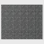 Binary in Black & White Wrapping Paper | Zazzle