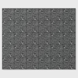 Binary in Black & White Wrapping Paper | Zazzle