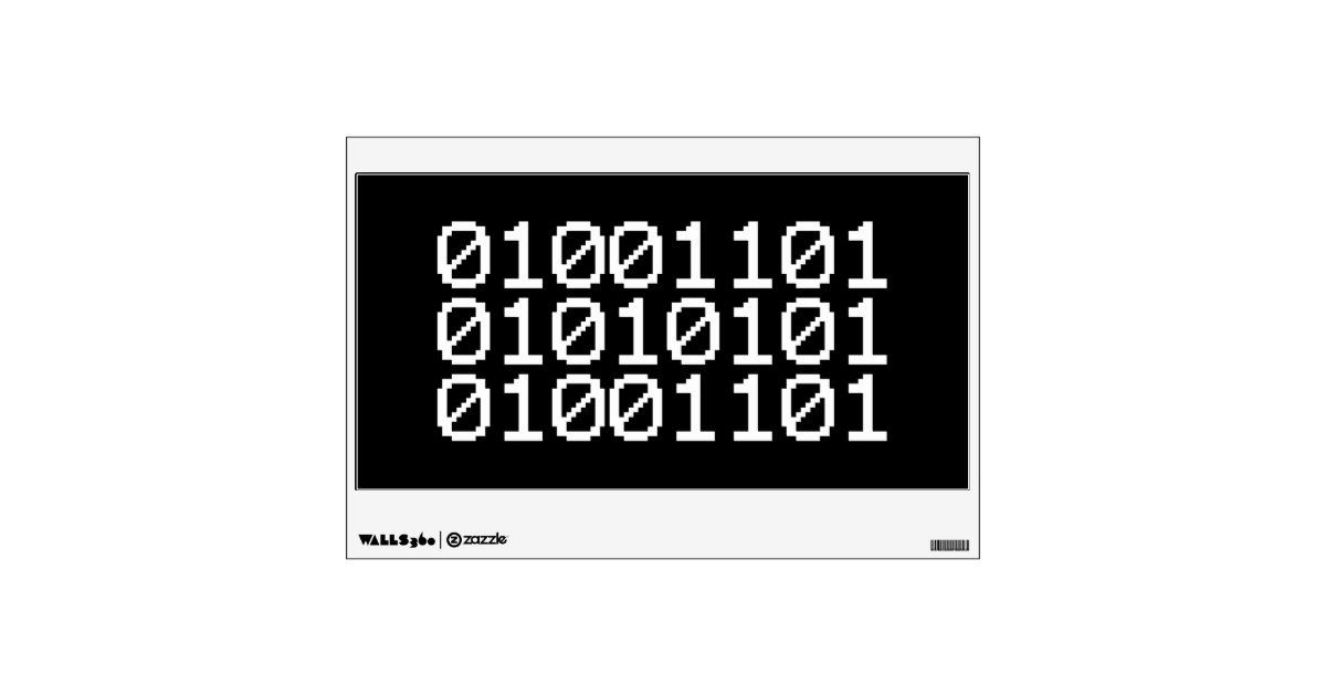 BINARY MUM WALL STICKER | Zazzle