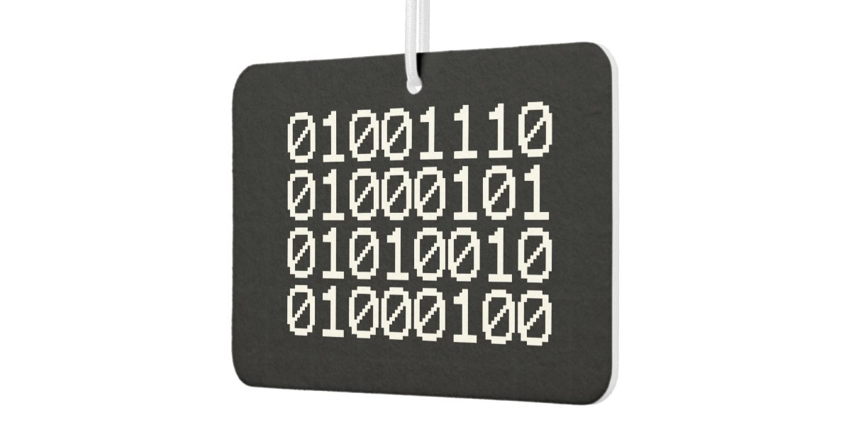 BINARY NERD AIR FRESHENER | Zazzle