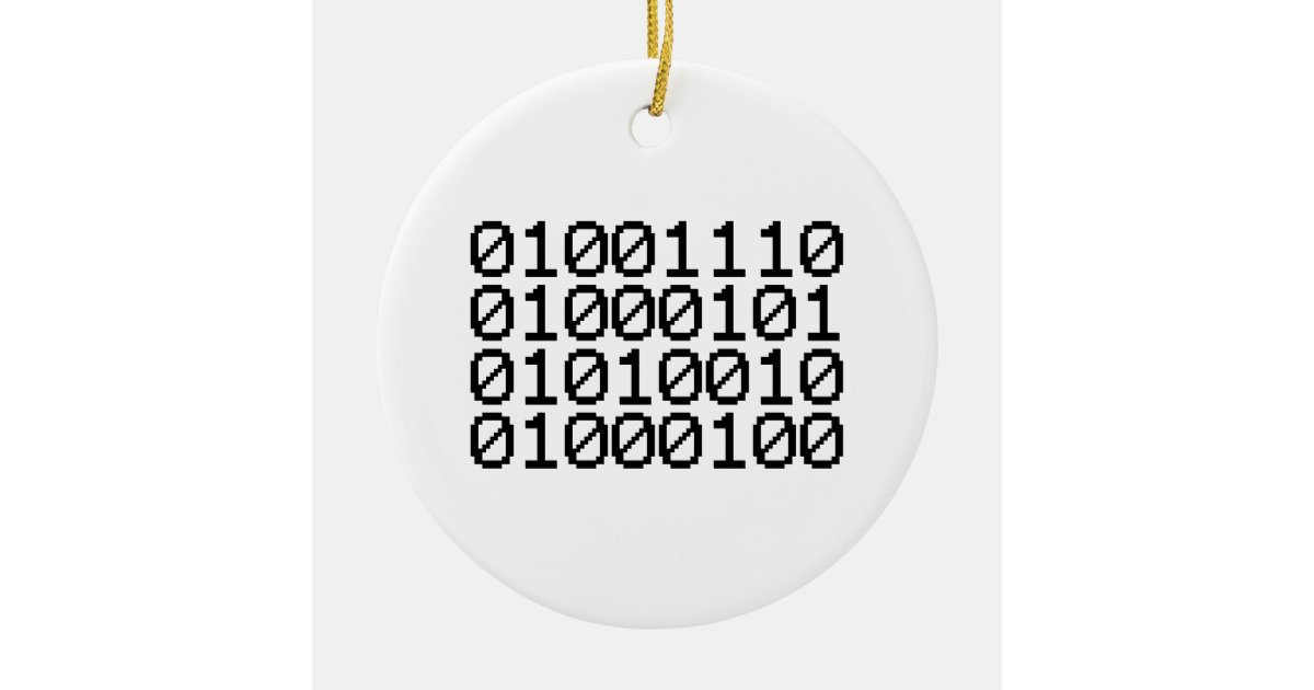 BINARY NERD CERAMIC ORNAMENT | Zazzle