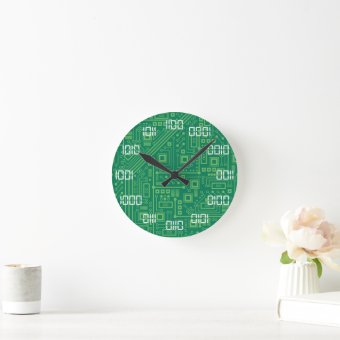 Binary Time Round Clock | Zazzle