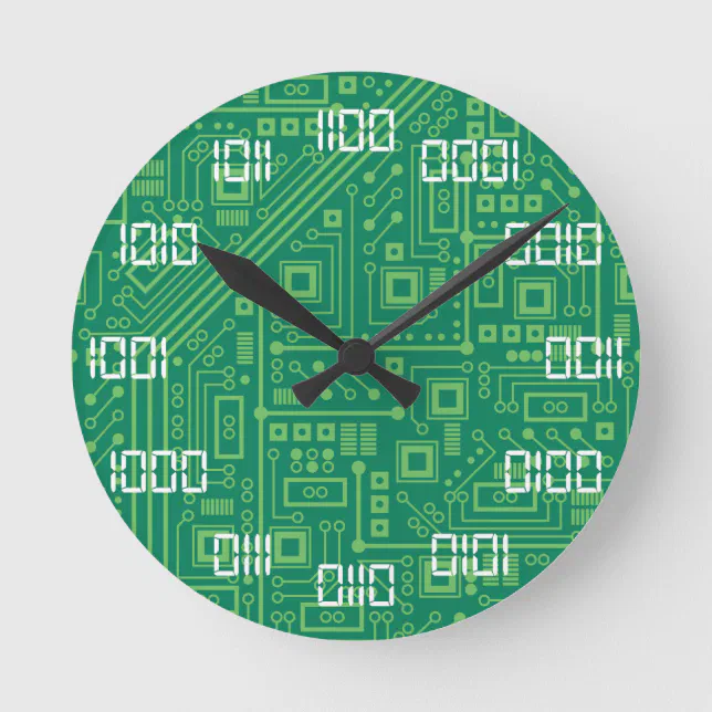 Binary Time Round Clock | Zazzle