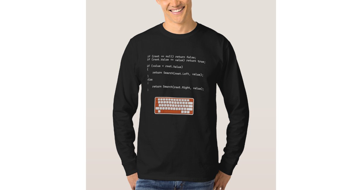 Binary Tree C# Search Node Programming Software En T-Shirt | Zazzle