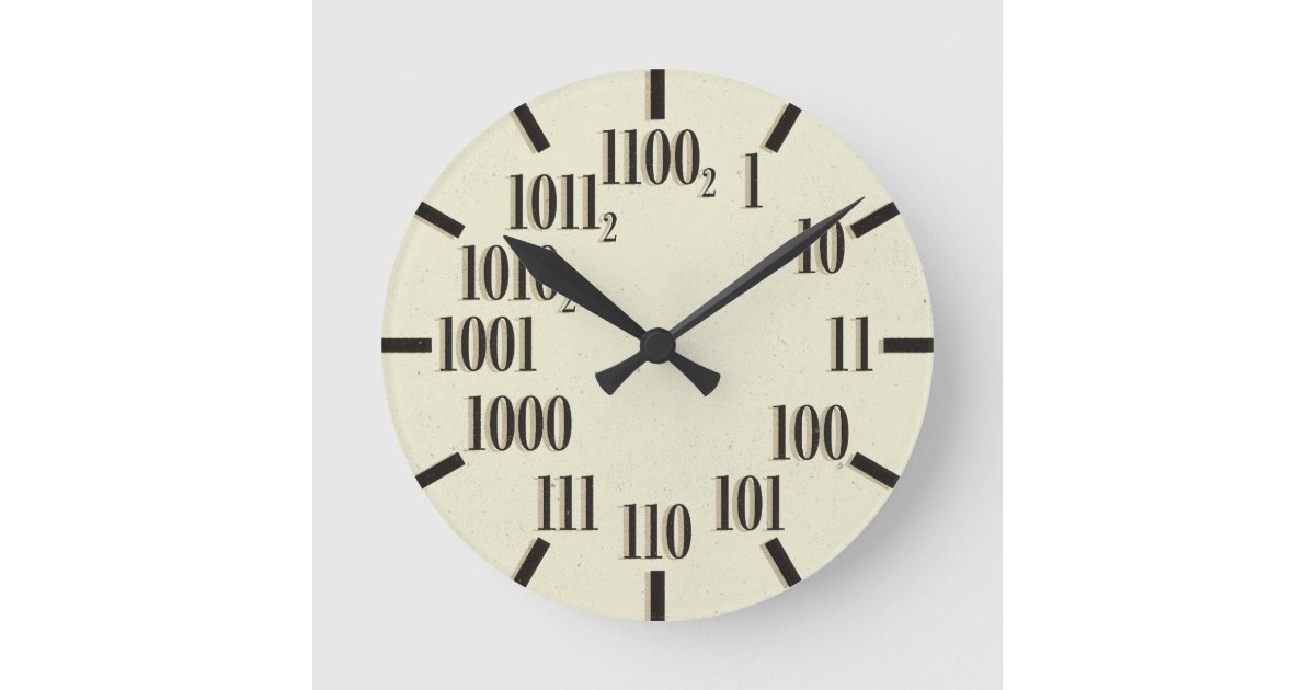 Binary Wall Clock | Zazzle