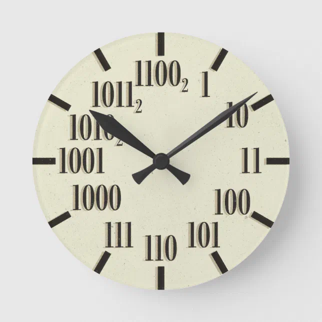 Binary Wall Clock | Zazzle
