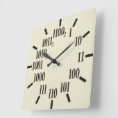 Binary Wall Clock, Square Square Wall Clock | Zazzle