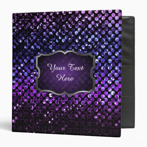 Binder Purple Crystal Bling Strass | Zazzle