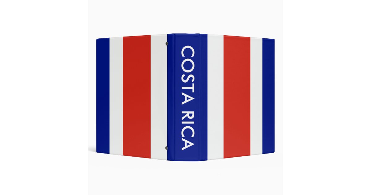 Binder with Flag of Costa Rica | Zazzle