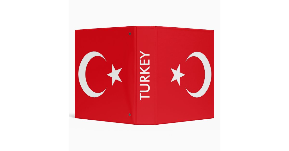 Binder with Flag of Turkey | Zazzle