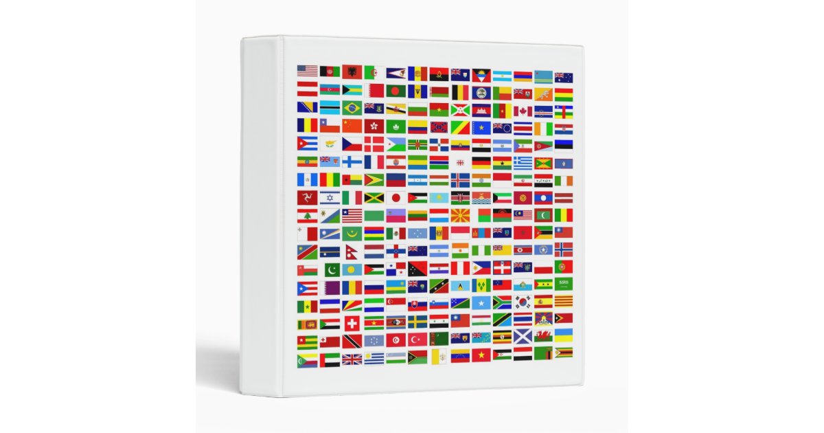 Binder World Flags | Zazzle