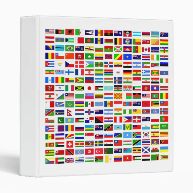 Binder World Flags | Zazzle