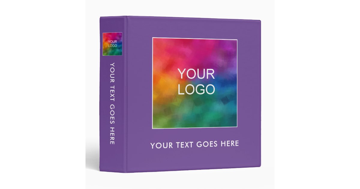 Binders Add Company Logo Text Here Template | Zazzle