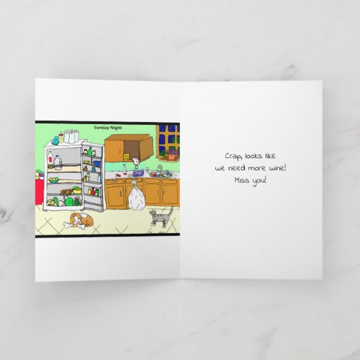 Binge Eating and Wine Drink during the Pandemic Card | Zazzle