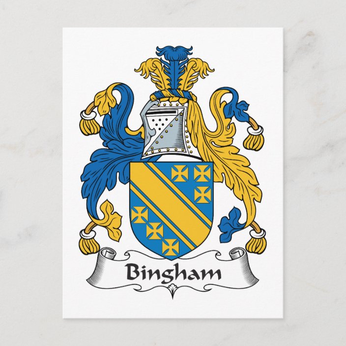 Bingham Family Crest Postcard | Zazzle.com