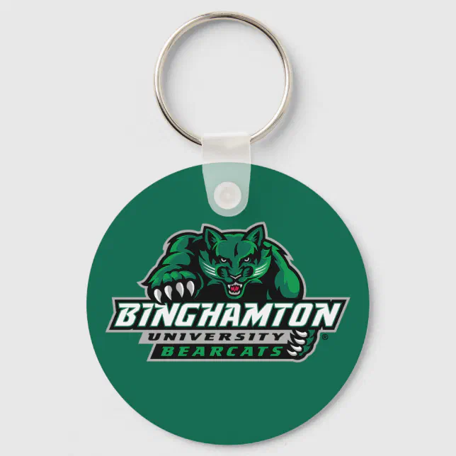 Binghamton University Bearcats Logo Keychain | Zazzle
