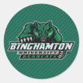 Binghamton University Carbon Fiber Classic Round Sticker | Zazzle