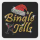 Bingle Jells Tipsy Christmas Square Sticker | Zazzle