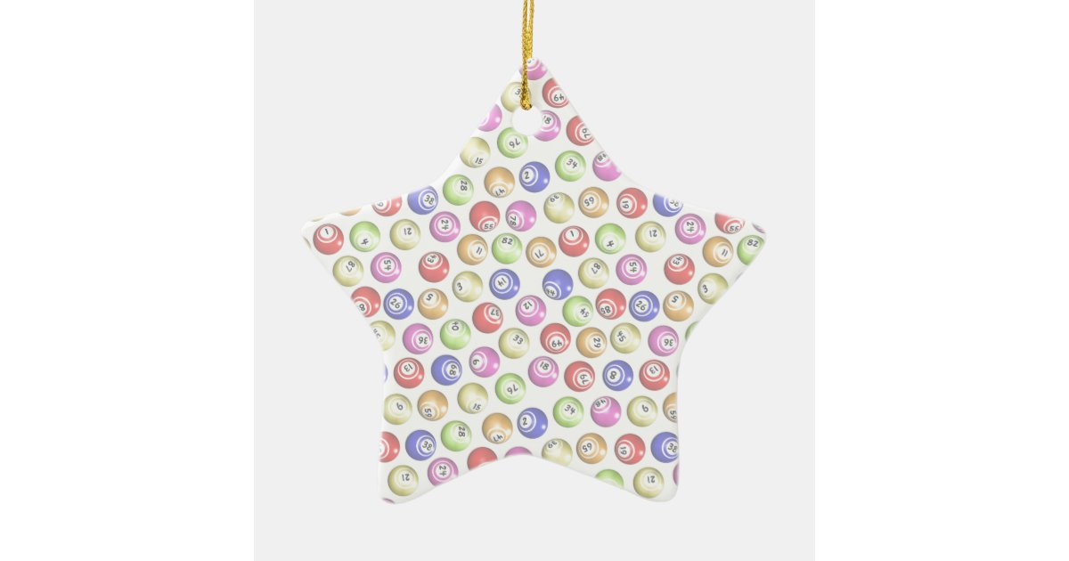 Bingo Balls Ceramic Ornament | Zazzle