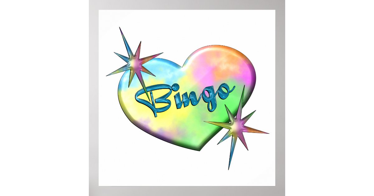 Bingo Big Heart Poster | Zazzle