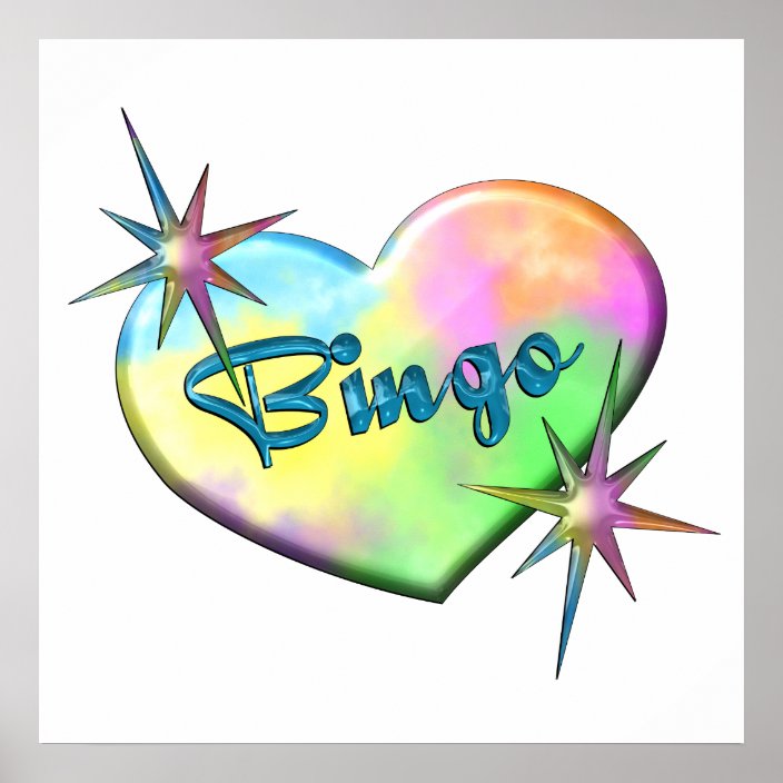 Bingo Big Heart Poster | Zazzle.com