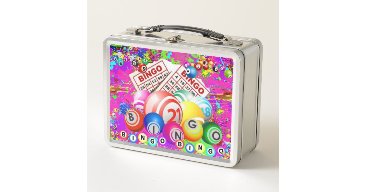 BINGO BINGO Designed By CBDOilPrincess Metal Lunch Box | Zazzle