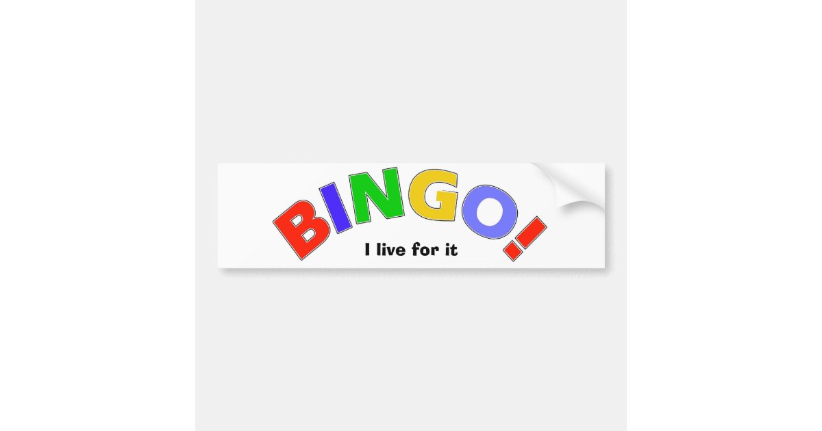 Bingo Bumper Sticker | Zazzle