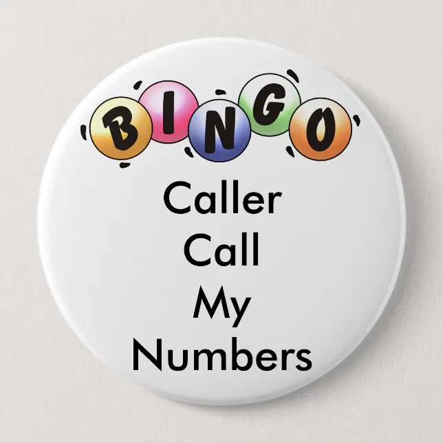BINGO Button Caller Call My Numbers | Zazzle