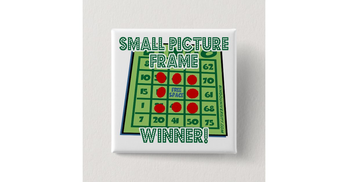 Bingo Button Small Picture Frame Winner! | Zazzle