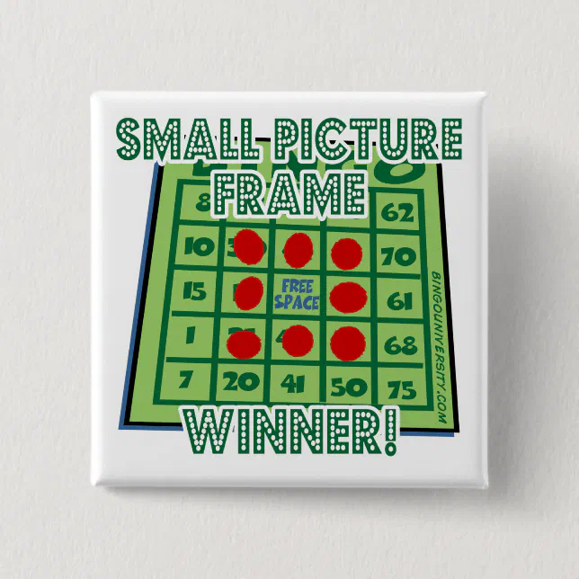 Bingo Button Small Picture Frame Winner! | Zazzle