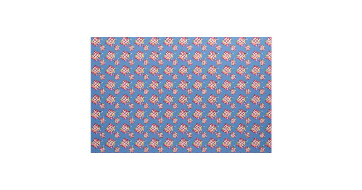 Bingo Card Bingo Balls 2 (ANY COLOR) Fabric | Zazzle