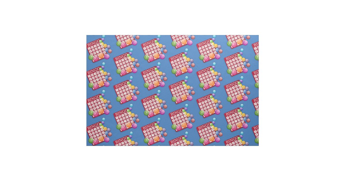 Bingo Card Bingo Balls Fabric | Zazzle